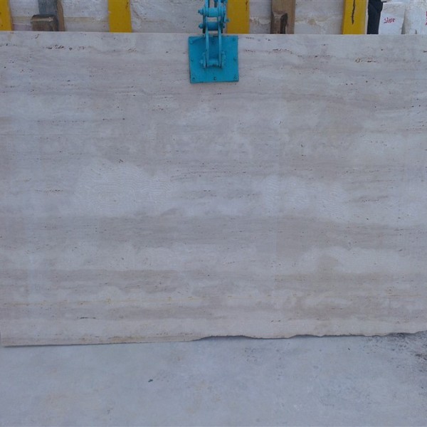 Light Travertine Slab 2 cm - Veincut Filled Honed VC | Mazzmar Stone