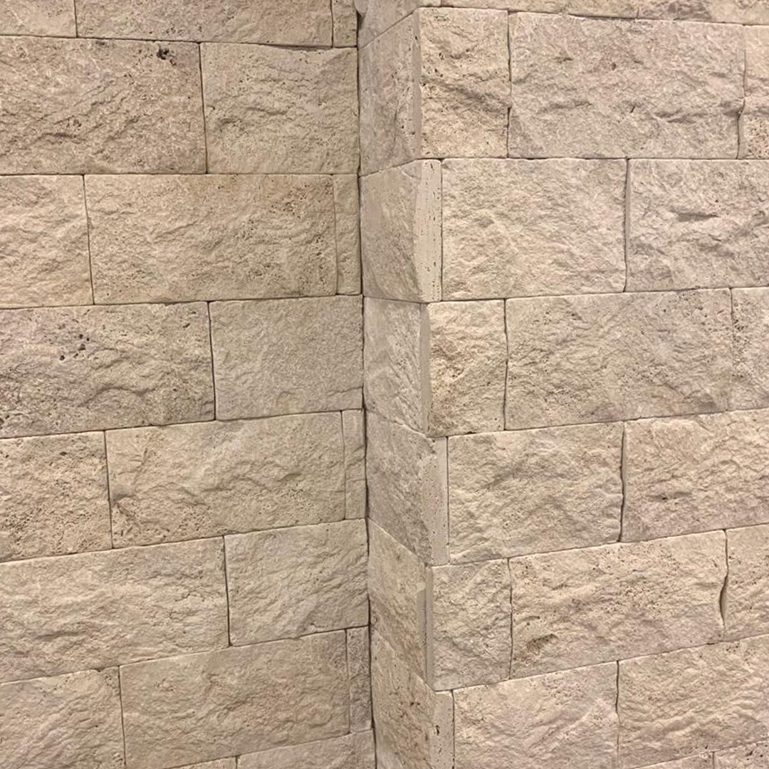 Travertino Rockface Rustico Claro |7,5x20,3x2,3 cm| Travertino Turco ...